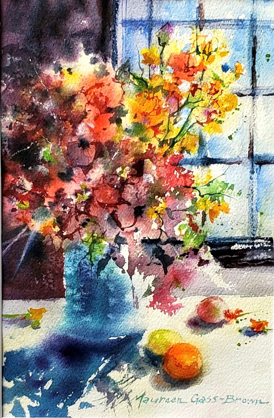 Watercolor Flowers, Original Floral Watercolor Painting , Floral Wall ...
