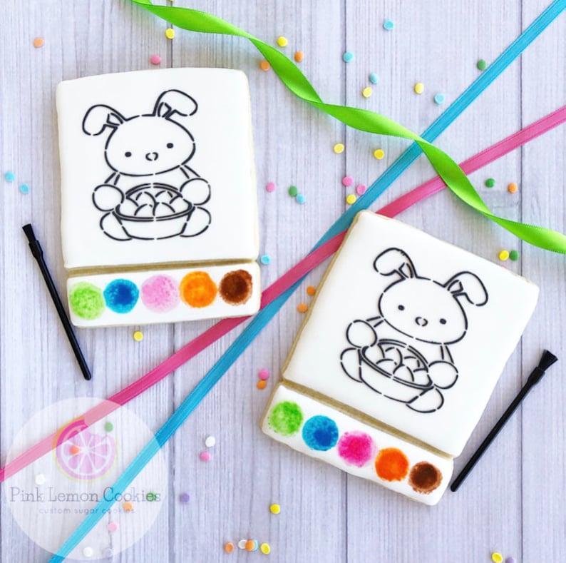 Easter Paint Your Own Cookie Instruction Card | Palette Size ...