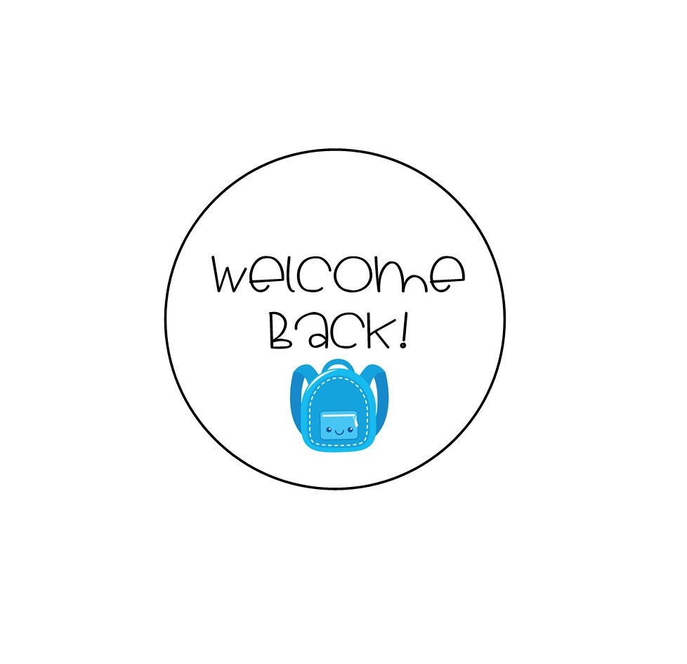 Welcome Back 2x2 CIRCLE and SQUARE Tags Printable - Etsy UK