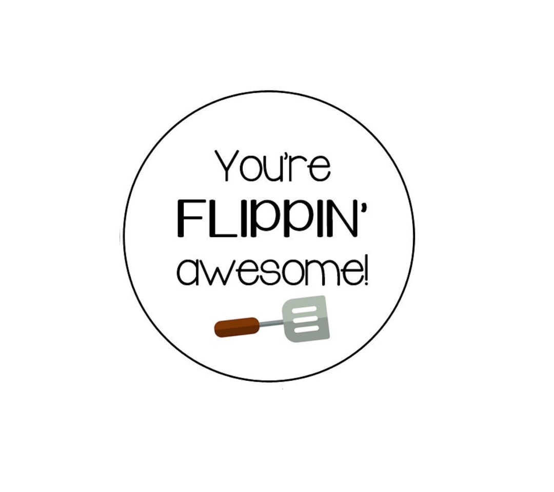 Flippin' Awesome Father's Day 2x2’’ CIRCLE and SQUARE Tags | Printable ...
