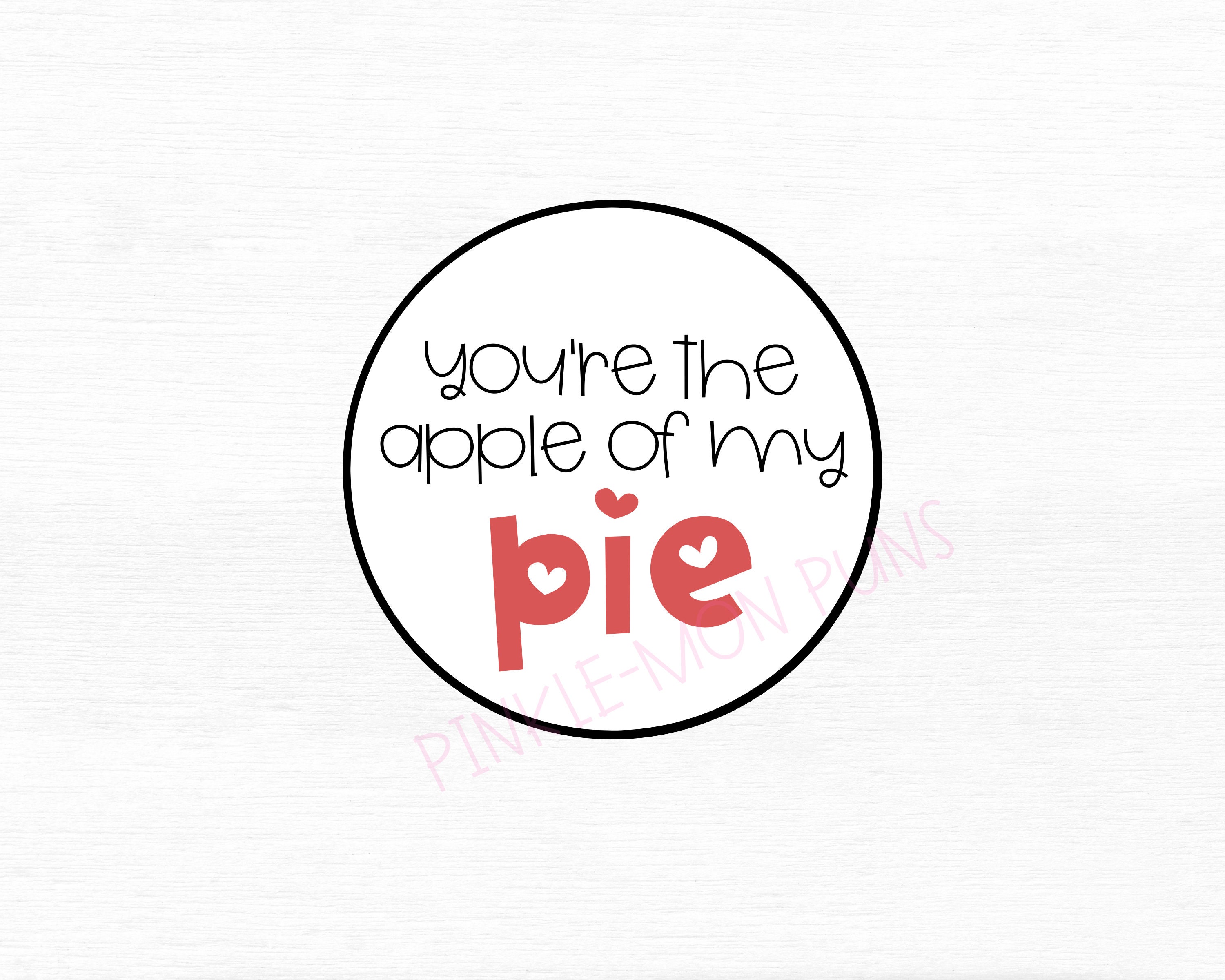 Apple Pie Tag Thanksgiving Tag Printable Instant | Etsy