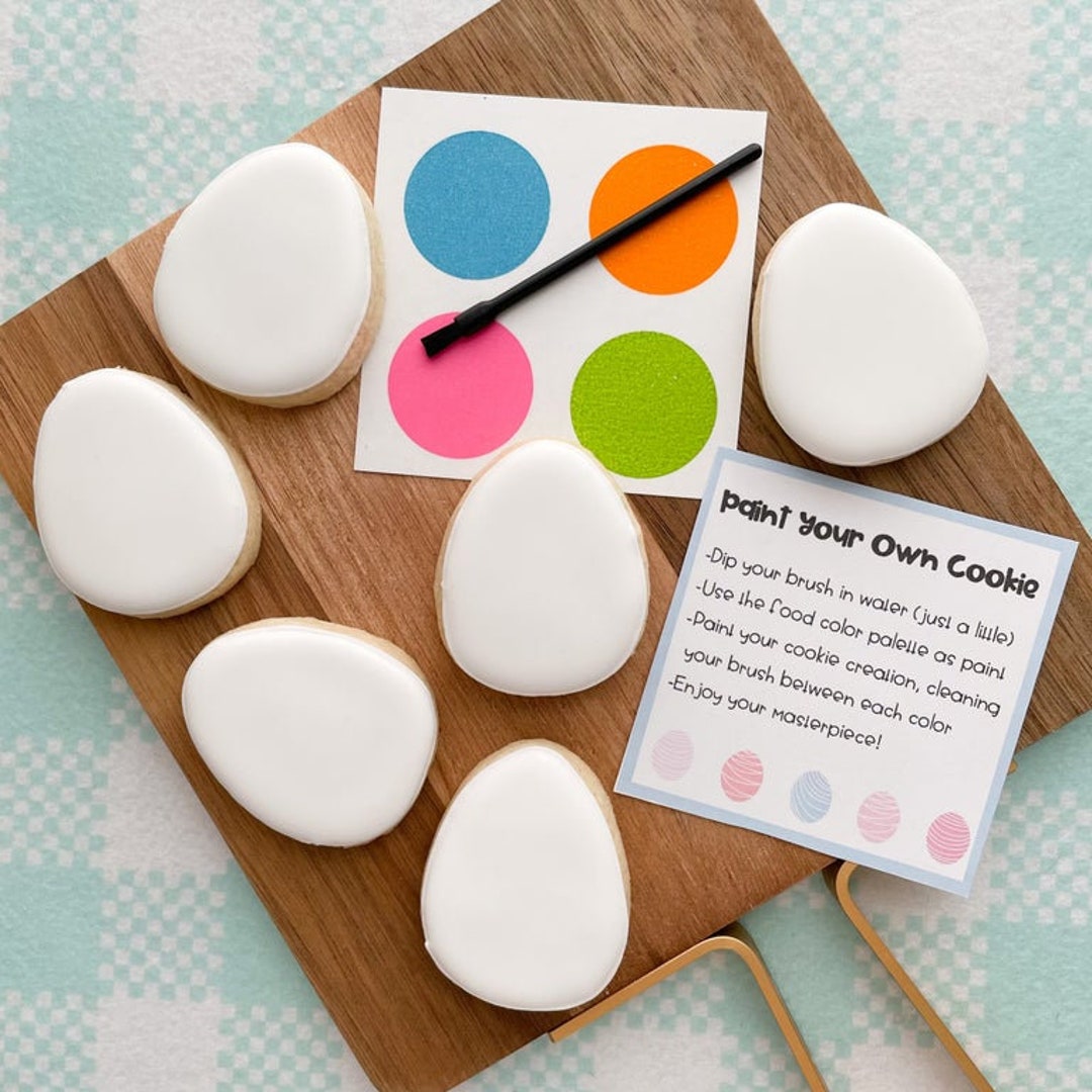 Easter Paint Your Own Cookie Instruction Card | Palette Size ...