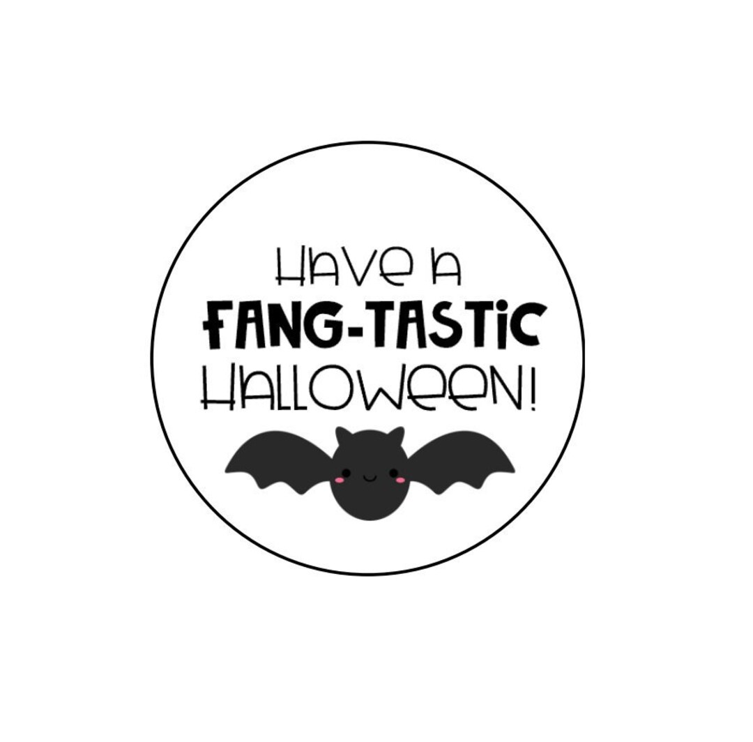 Fang-tastic Halloween 2x2’’ CIRCLE and SQUARE Tags | Printable ...