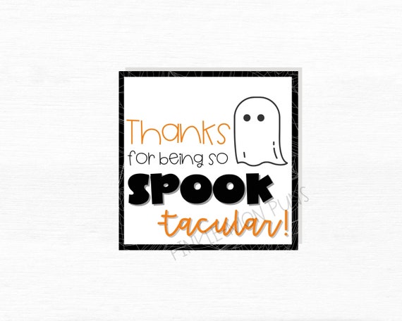 Spooktacular Ghost Gift Tag Halloween Tag Printable | Etsy