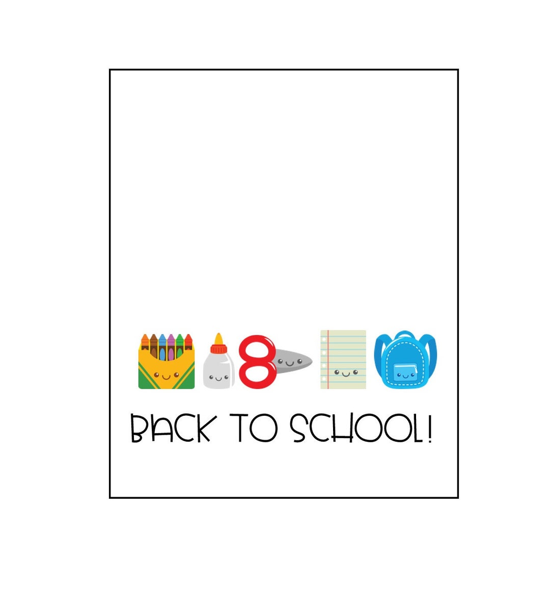 Back to School 3.75x3.125'' Fold Over Bag Topper | Printable | Instant ...