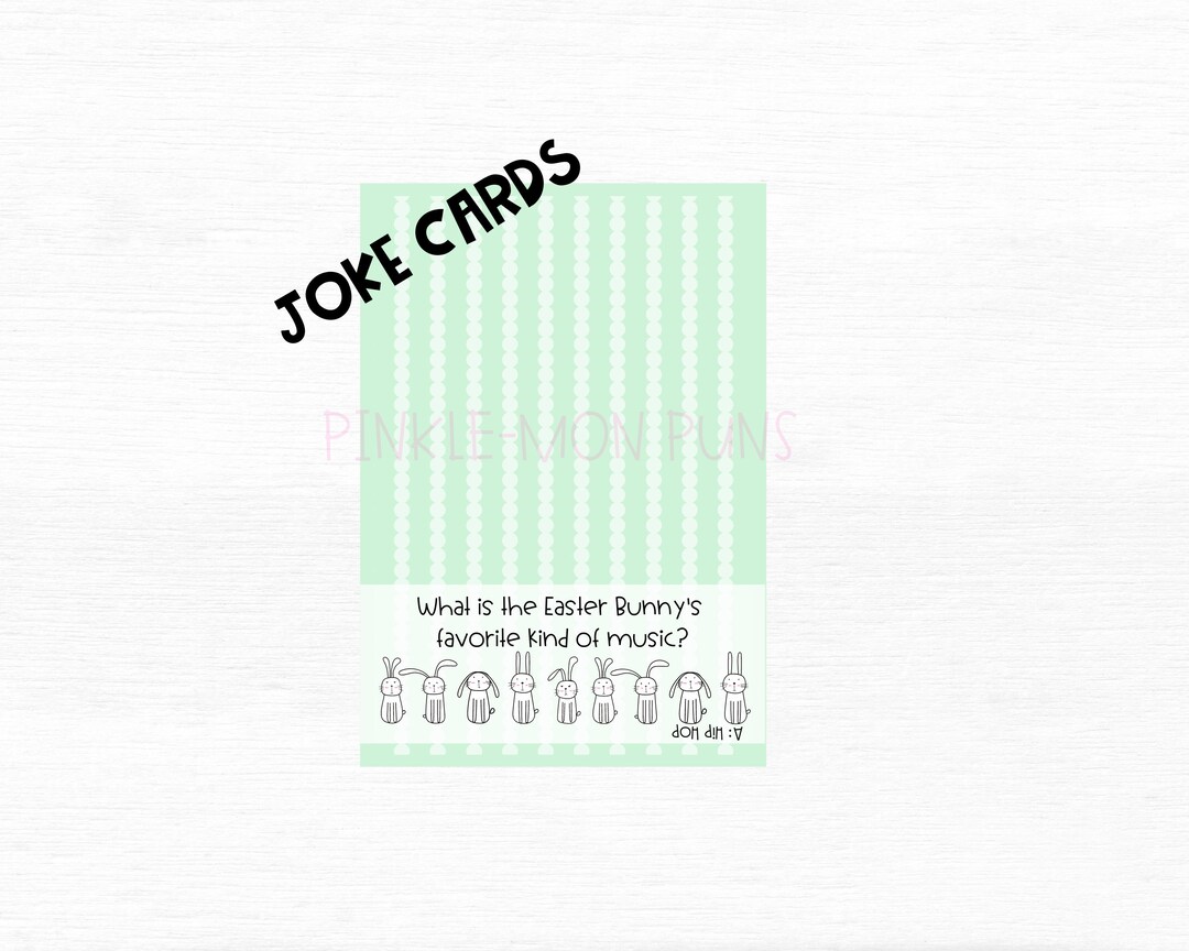 Easter Bunny Joke Cards | Mini Cookie Cards | Printable | Instant ...