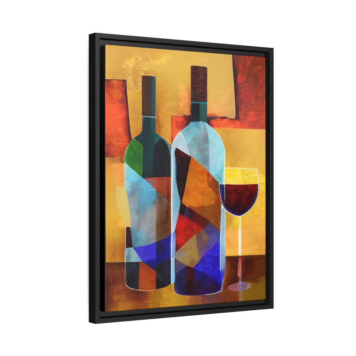 Abstract Paintings Of Wine Bottles