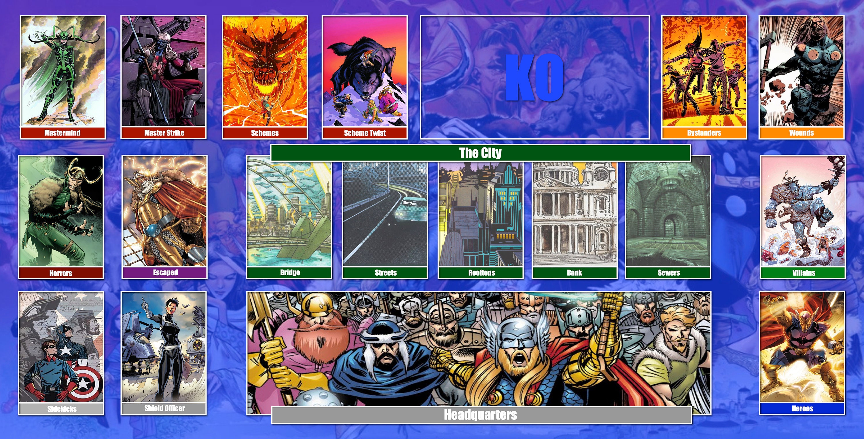 Marvel Legendary Playmat Image: Asgard thor 14x28 - Etsy Ireland