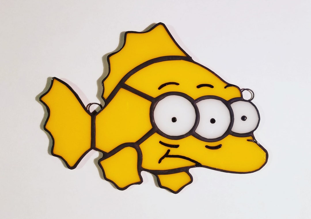 Three Eyed Fish Stained Glass Suncatcher - Etsy
