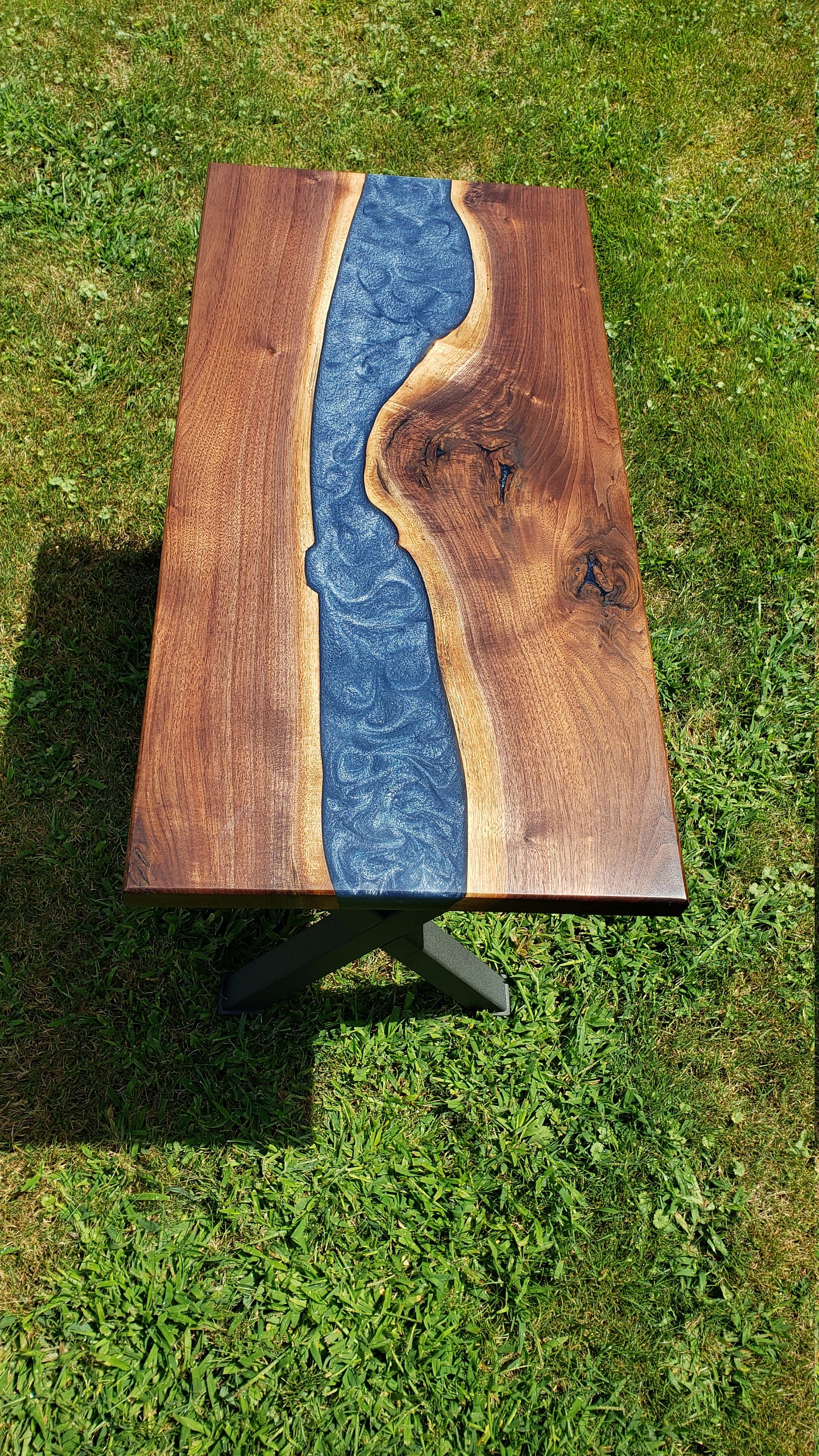 Beautiful Live Edge Black Walnut River Coffee Table and End Table Set ...