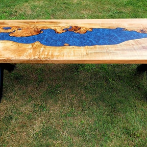 Maple River Coffee Table, River Table Dinning, River Table Coffee ...