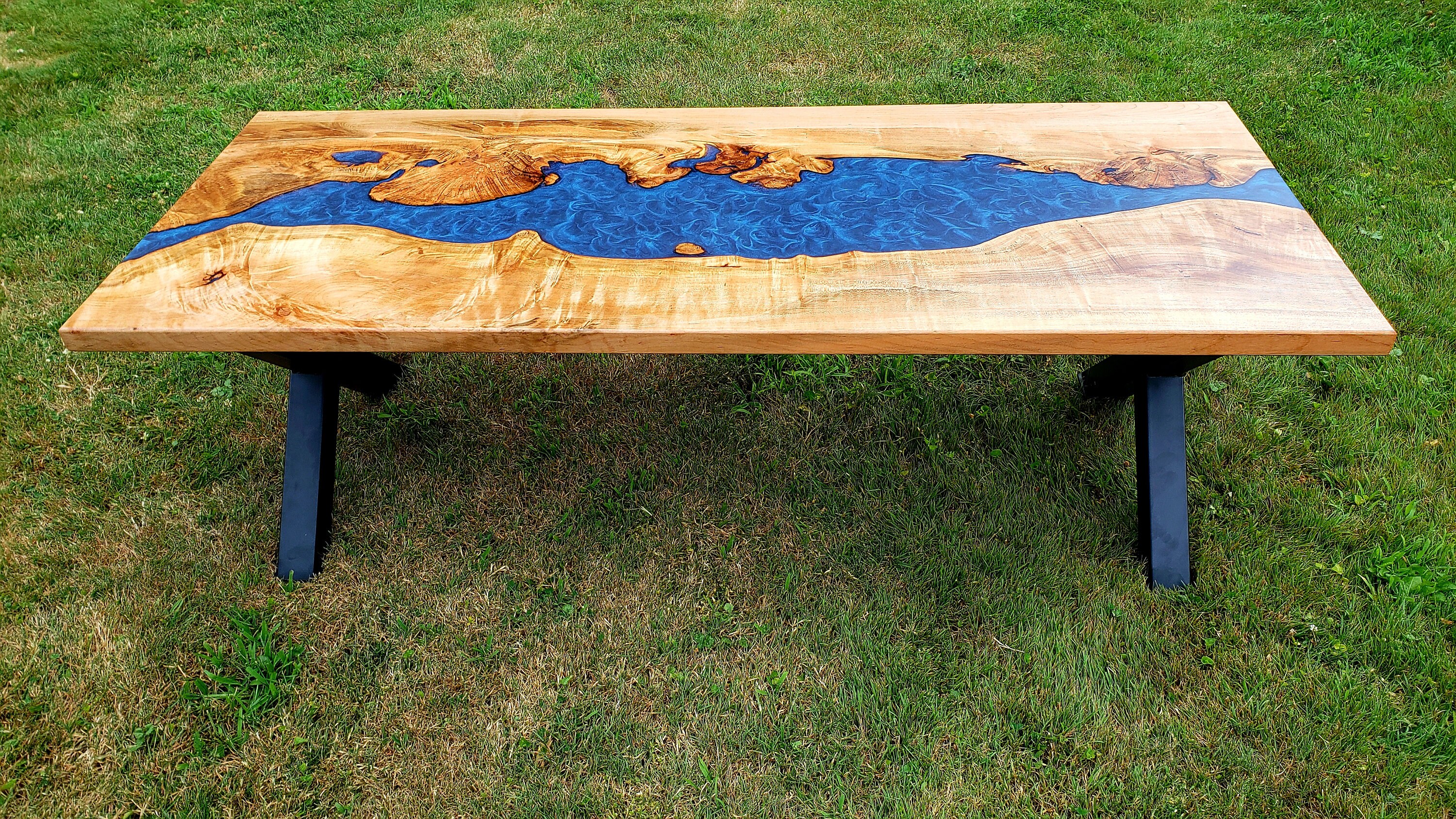 Maple River Coffee Table, River Table Dinning, River Table Coffee ...