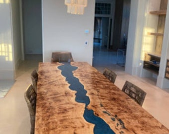 Maple River Coffee Table, River Table Dinning, River Table Coffee ...