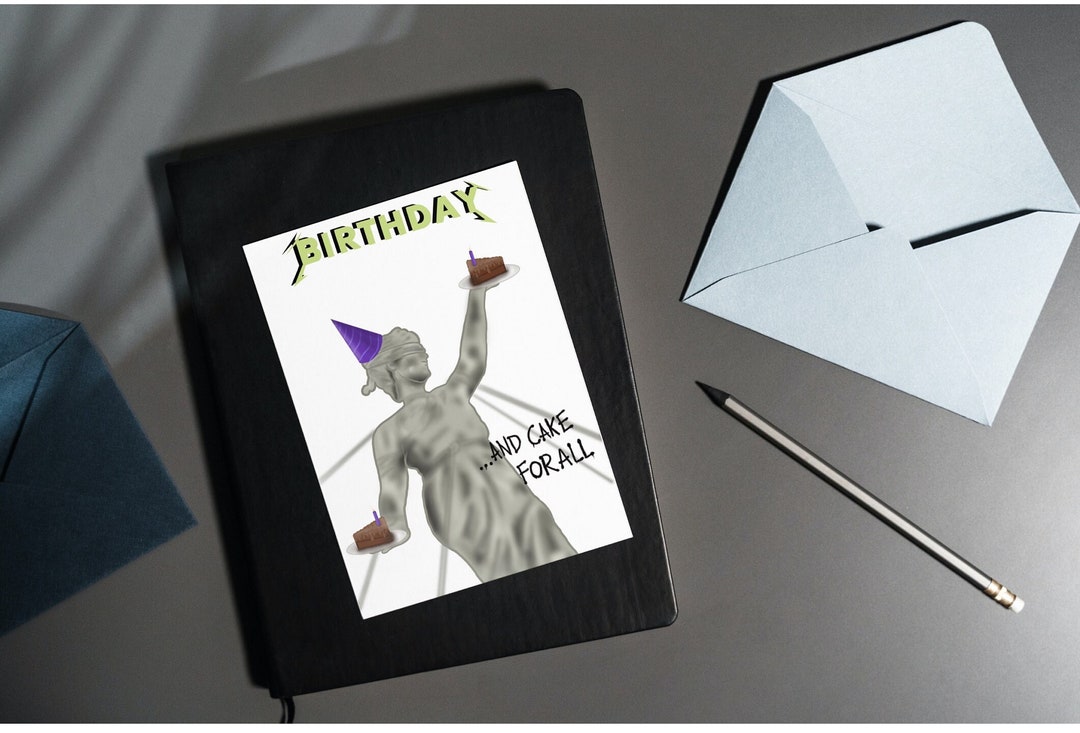DIGITAL DOWNLOAD - Metallica Inspired Birthday Card - Metal Music Card ...