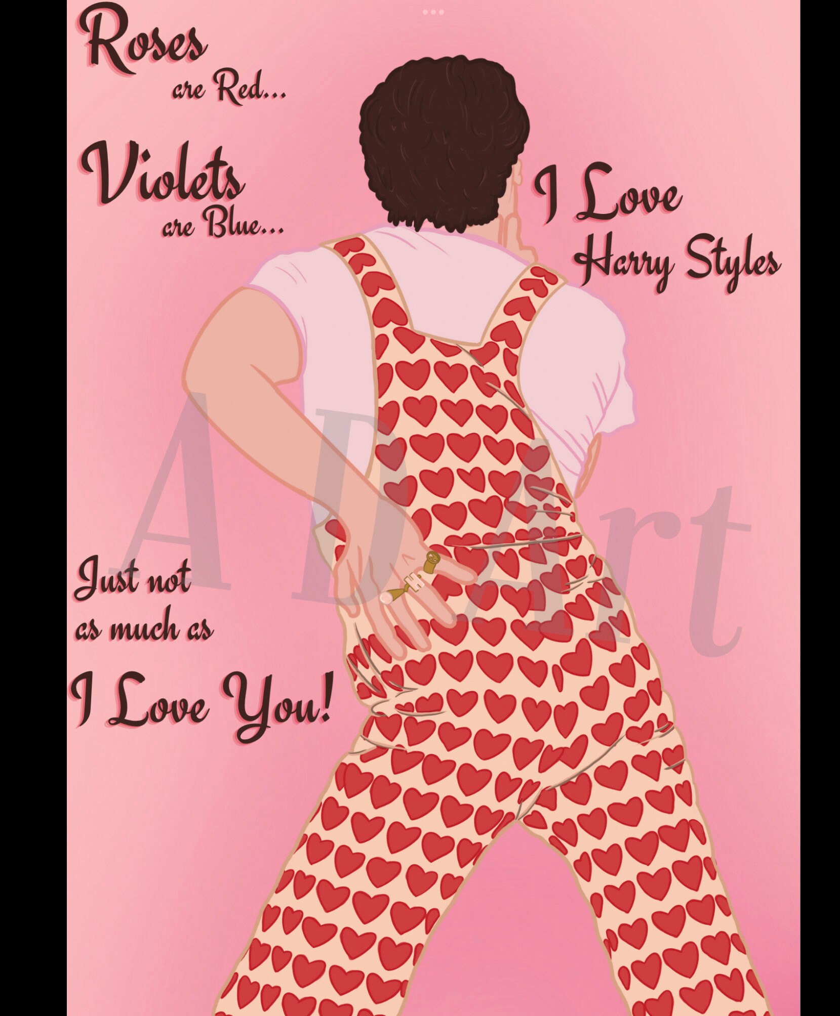 DIGITAL DOWNLOAD - Harry Styles Valentines Card - Love on Tour - Harry ...