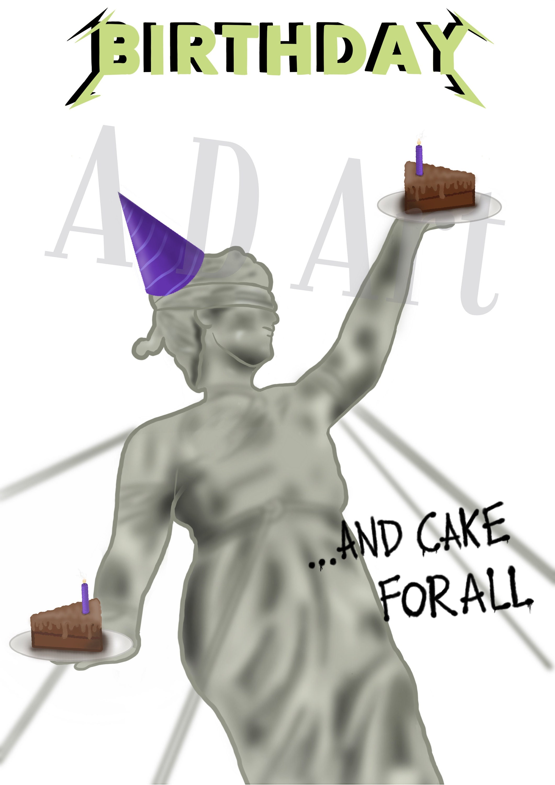 DIGITAL DOWNLOAD - Metallica Inspired Birthday Card - Metal Music Card ...