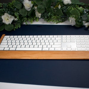 Apple Keyboard With NUMPAD Wooden Stand, Apple Magic Keyboard Wood Tray ...