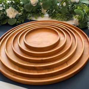 Cherry Catch All Tray, Wooden Tray, Round Wooden Tray - Etsy