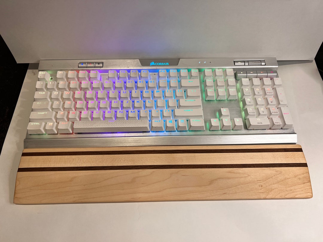 Maple With Walnut Stripes Keyboard Wrist Rest Full Size Ten - Etsy
