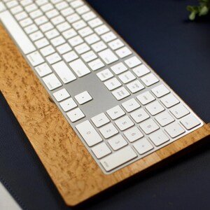 Apple Keyboard With NUMPAD Wooden Stand, Apple Magic Keyboard Wood Tray ...