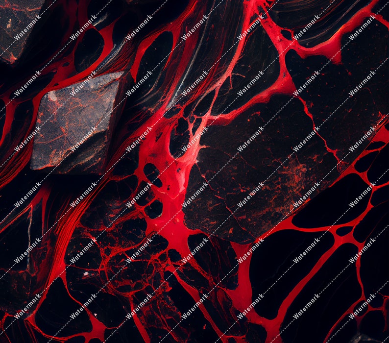 Neon Red Marble Design for Tumbler, Alcohol Ink Art, Black & Red Men ...