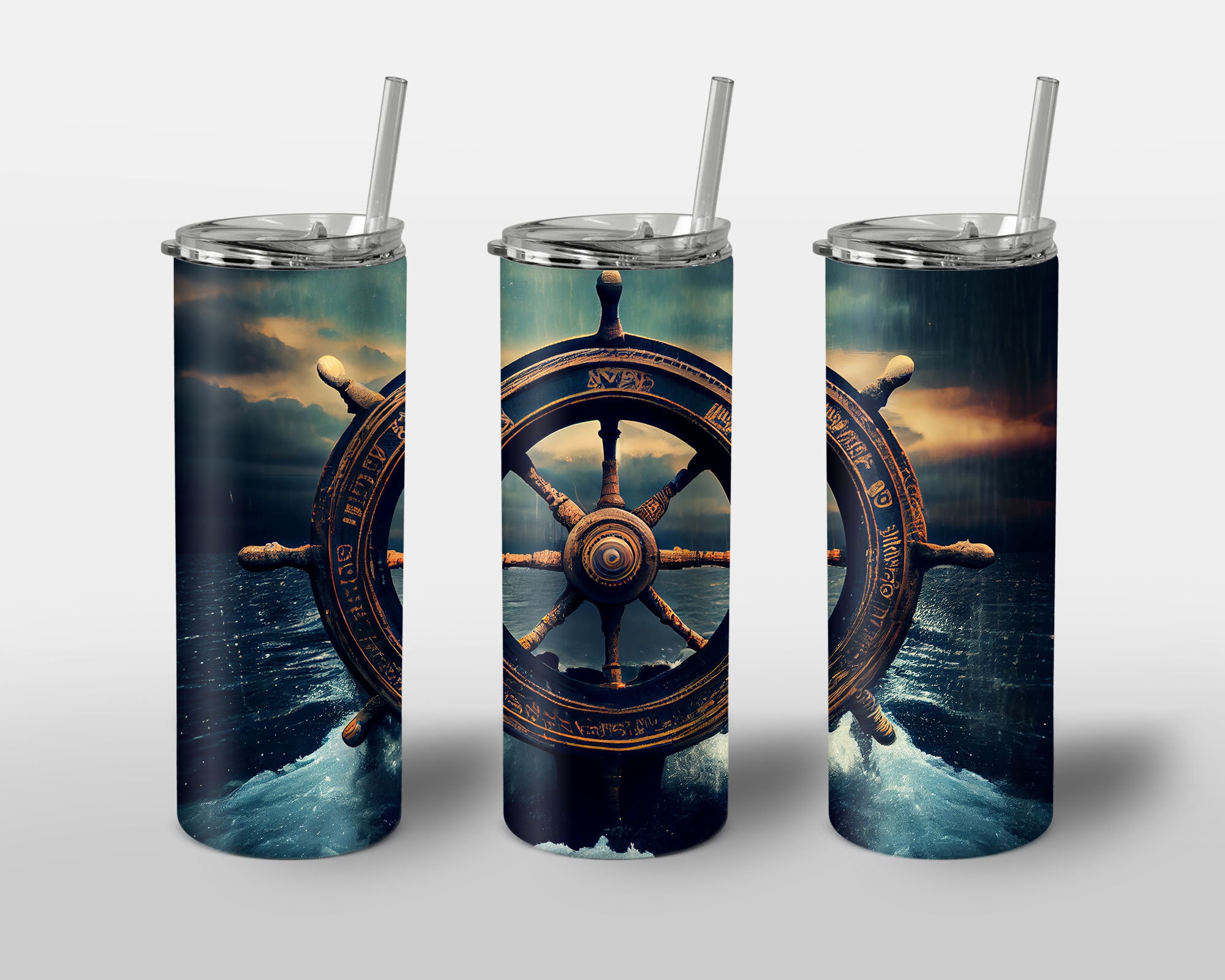 Nautical Seamanship Design for Tumbler, Alcohol Ink Art, Marine ...