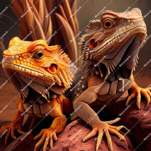 Bearded Dragon Designs Bundle, Alcohol Ink, Bearded Dragon Reptiles ...