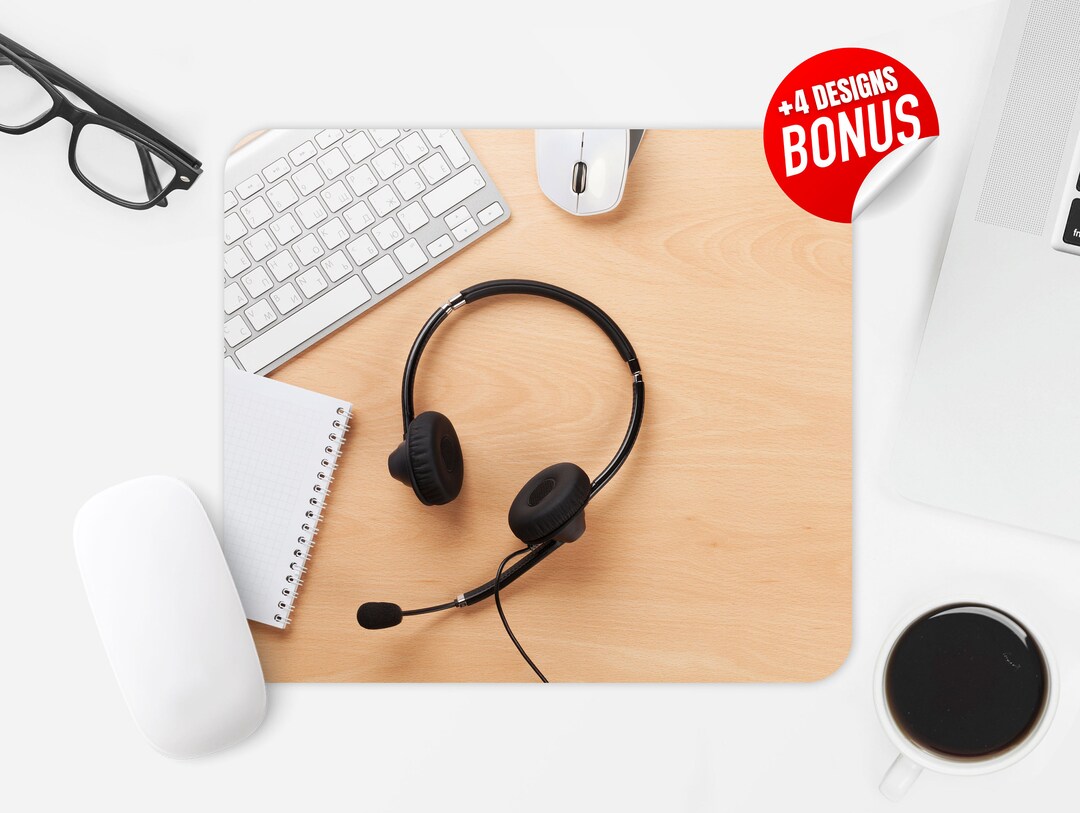 Desk Work Mouse Pad Sublimation Design, Assistant Call Centre Computer ...