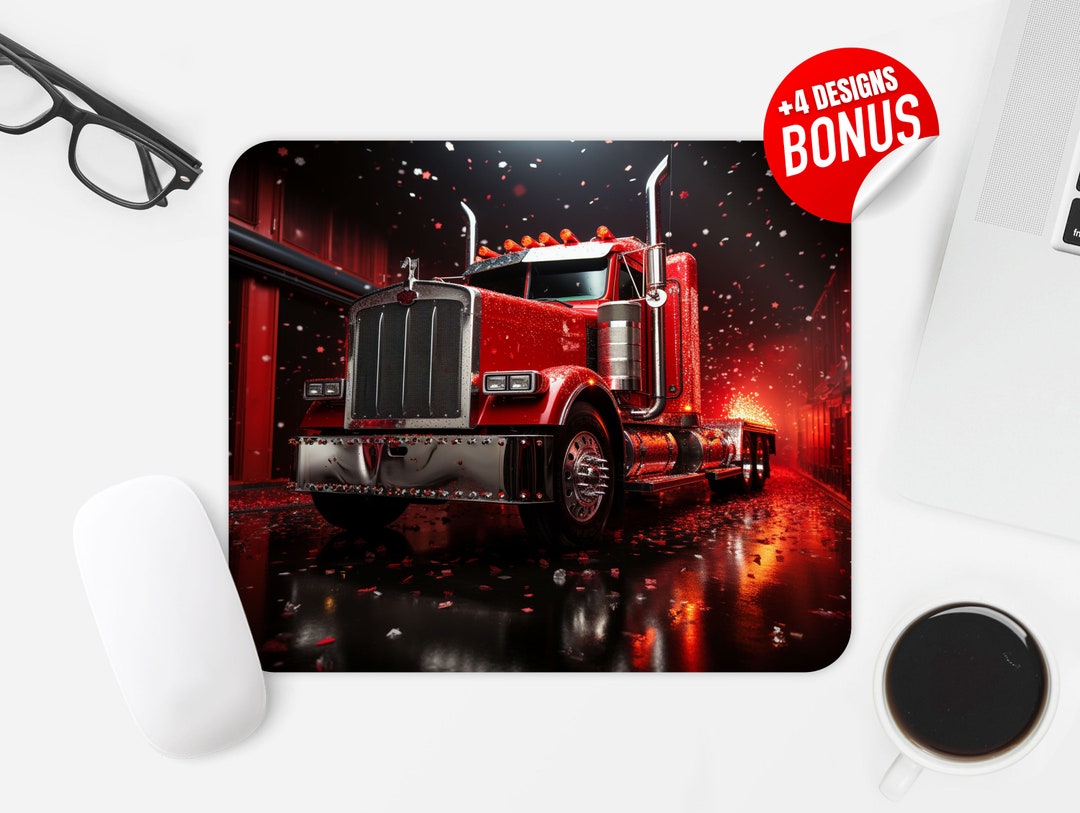 3D Semi Truck Mouse Pad Sublimation Design, Computer Mouse Pad PNG ...