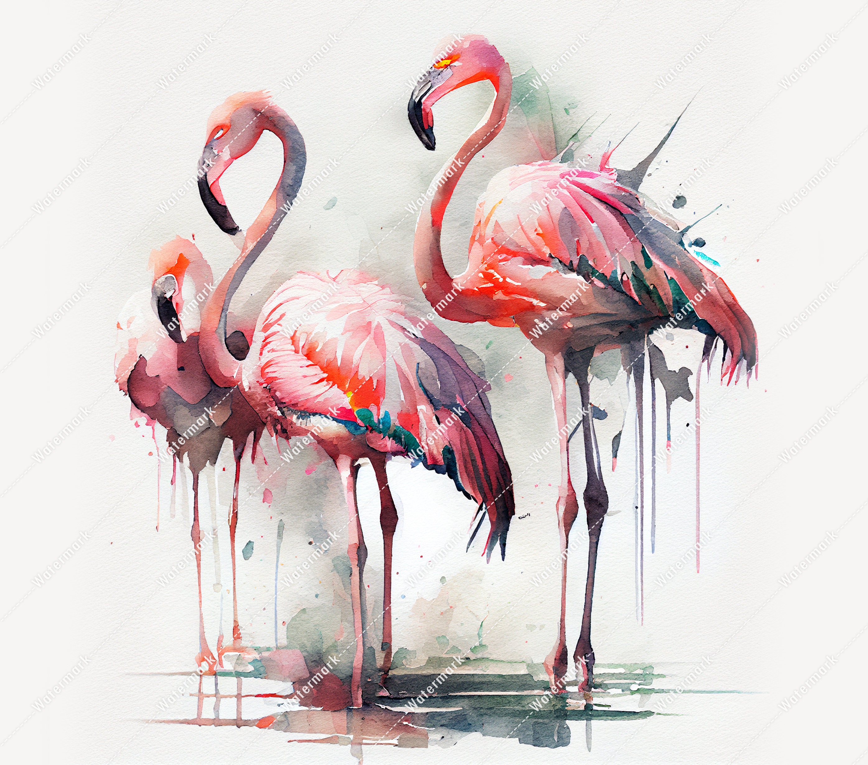 Flamingo Design for Tumbler Alcohol Ink Art Pink Flamingo - Etsy