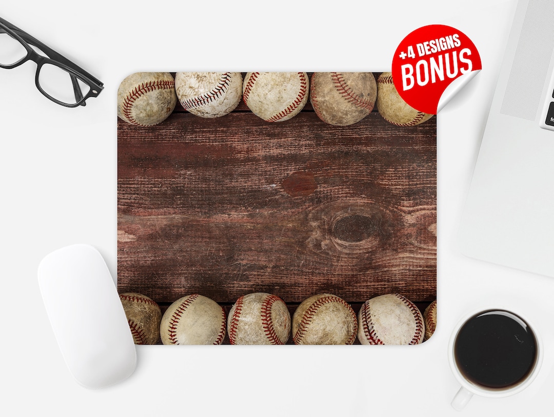 Baseball Mouse Pad Sublimation Design, Add Your Own Text Computer Mouse ...