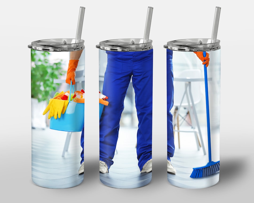 Janitor Design for Tumbler, Cleaning Caretaker Materials, STRAIGHT 20oz ...