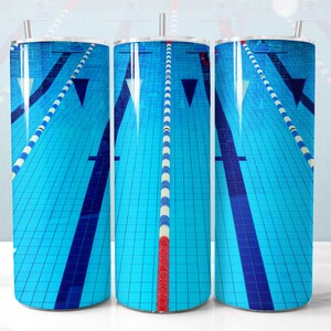 Swimming Pool Designs for Tumbler, Set of 4 Wrap PNG for 20 Oz Skinny ...
