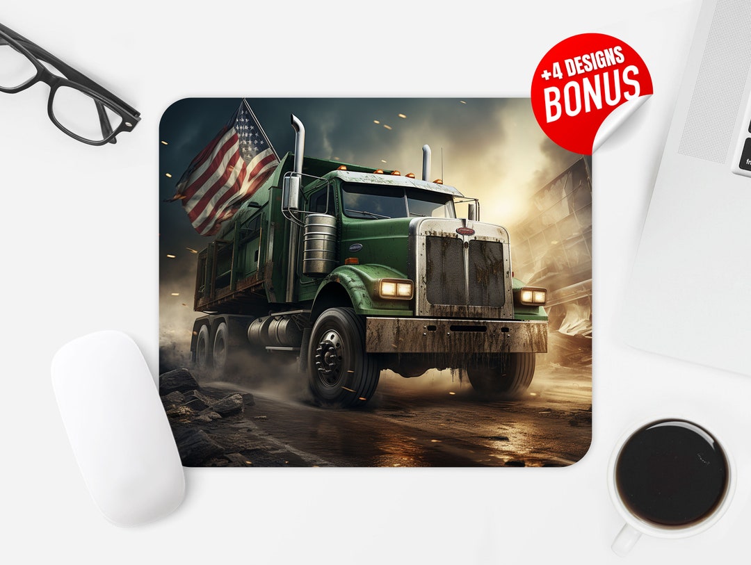 3D Recycling Truck Mouse Pad Sublimation Design, Trash Computer Mouse ...