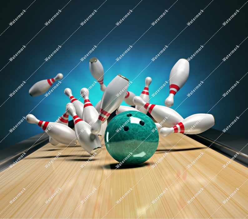 Bowling Game Design for Tumbler, STRAIGHT 20oz Skinny Tumbler Wrap ...