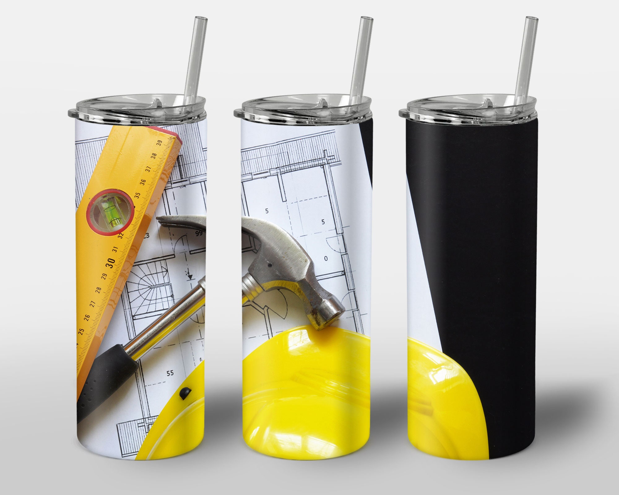 Construction Design for Tumbler, Building Helmet Hammer and Plan ...