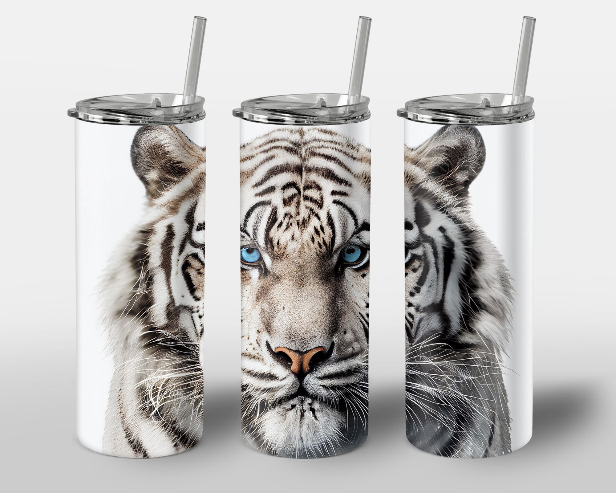 White Tiger Design for Tumbler Alcohol Ink Art Snow Tiger - Etsy
