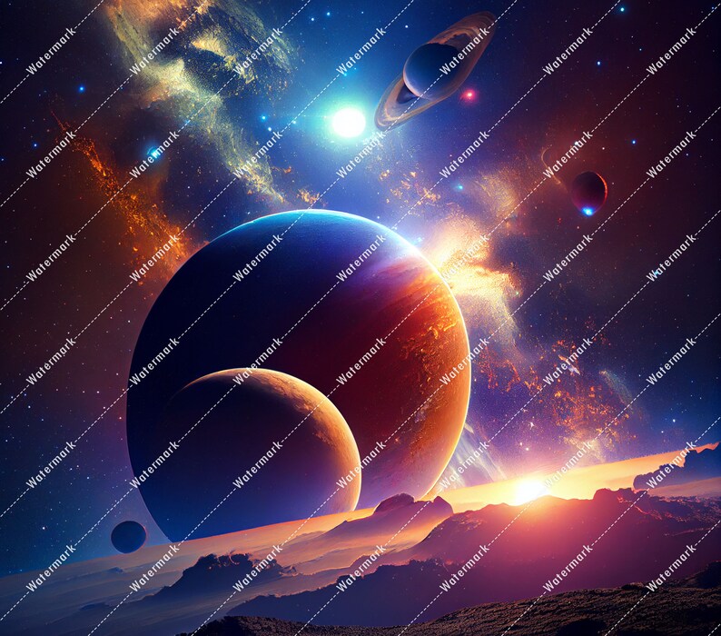 Planets Astronomy Design for Tumbler, Alcohol Ink Art, Space ...