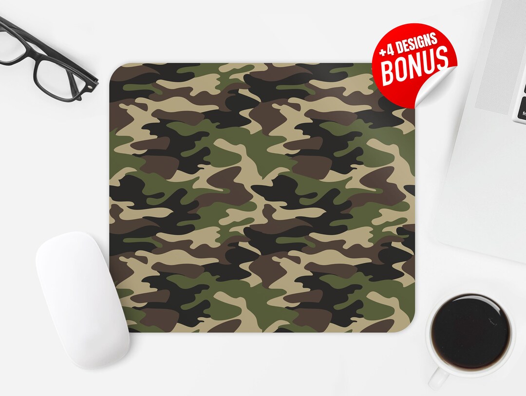 Camo Mouse Pad Sublimation Design, Army Camouflage Military Pattern ...