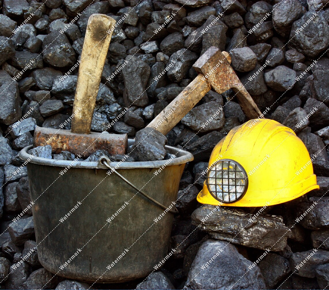 Mining Design for Tumbler, Mining Materials Tools Helmet and Axe Tools ...