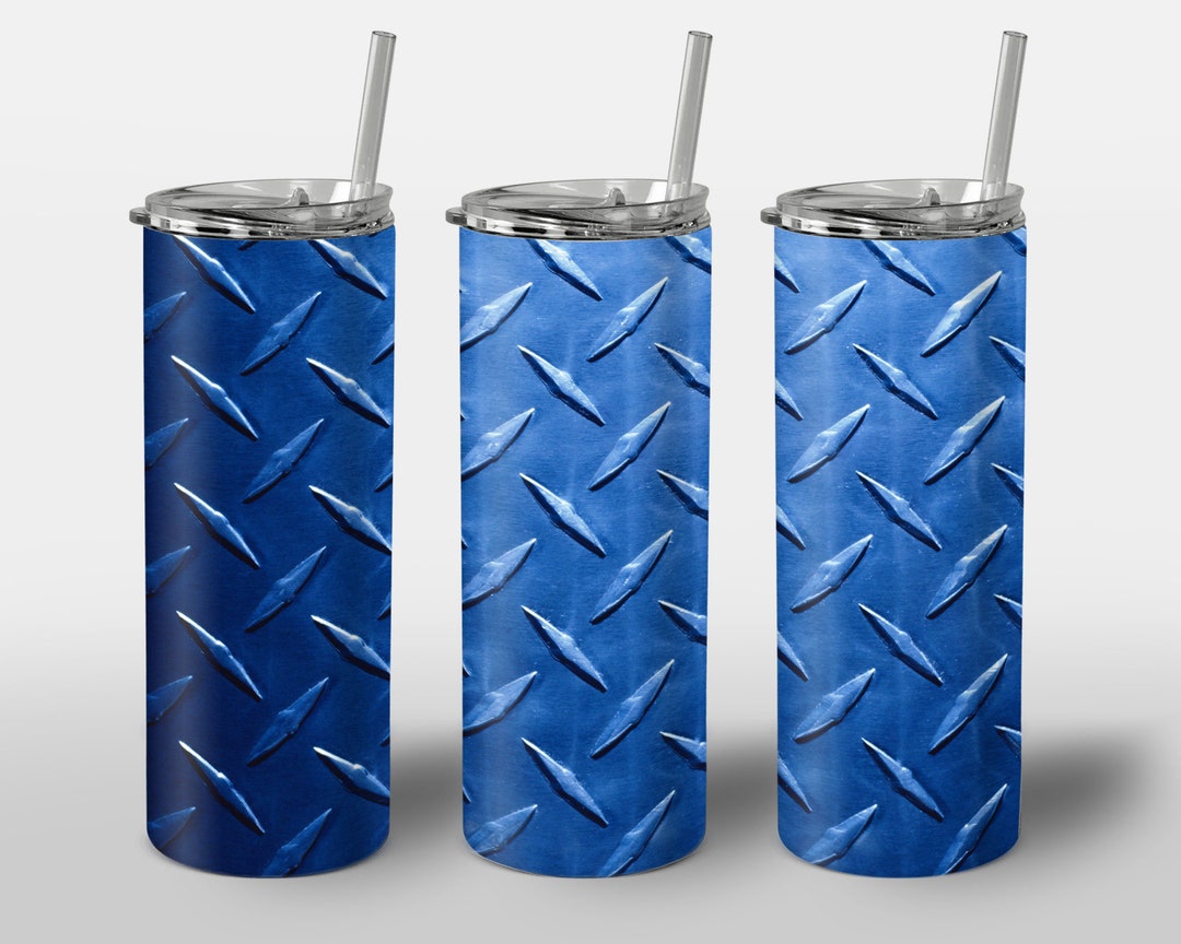 Blue Metal Design for Tumbler, Blue Steel Mechanical Structure, Gift ...