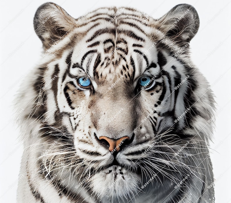 White Tiger Design for Tumbler Alcohol Ink Art Snow Tiger - Etsy