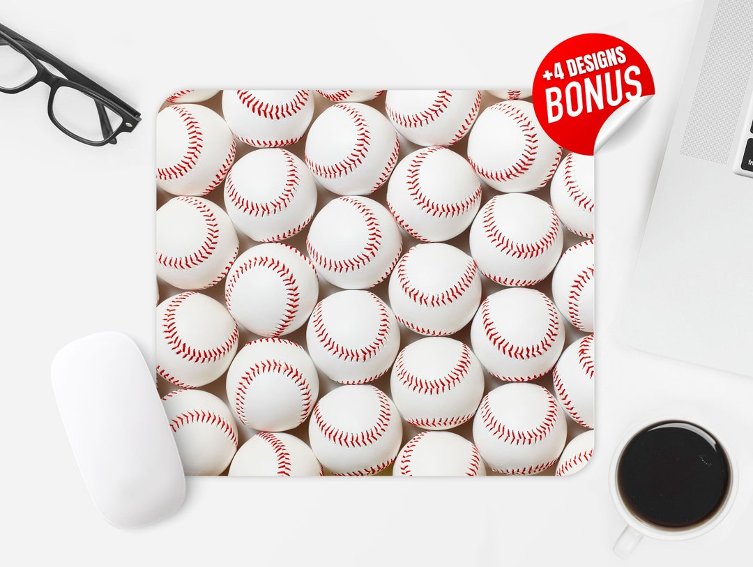 Baseball Mouse Pad Sublimation Design, Baseball Balls Pattern Computer ...