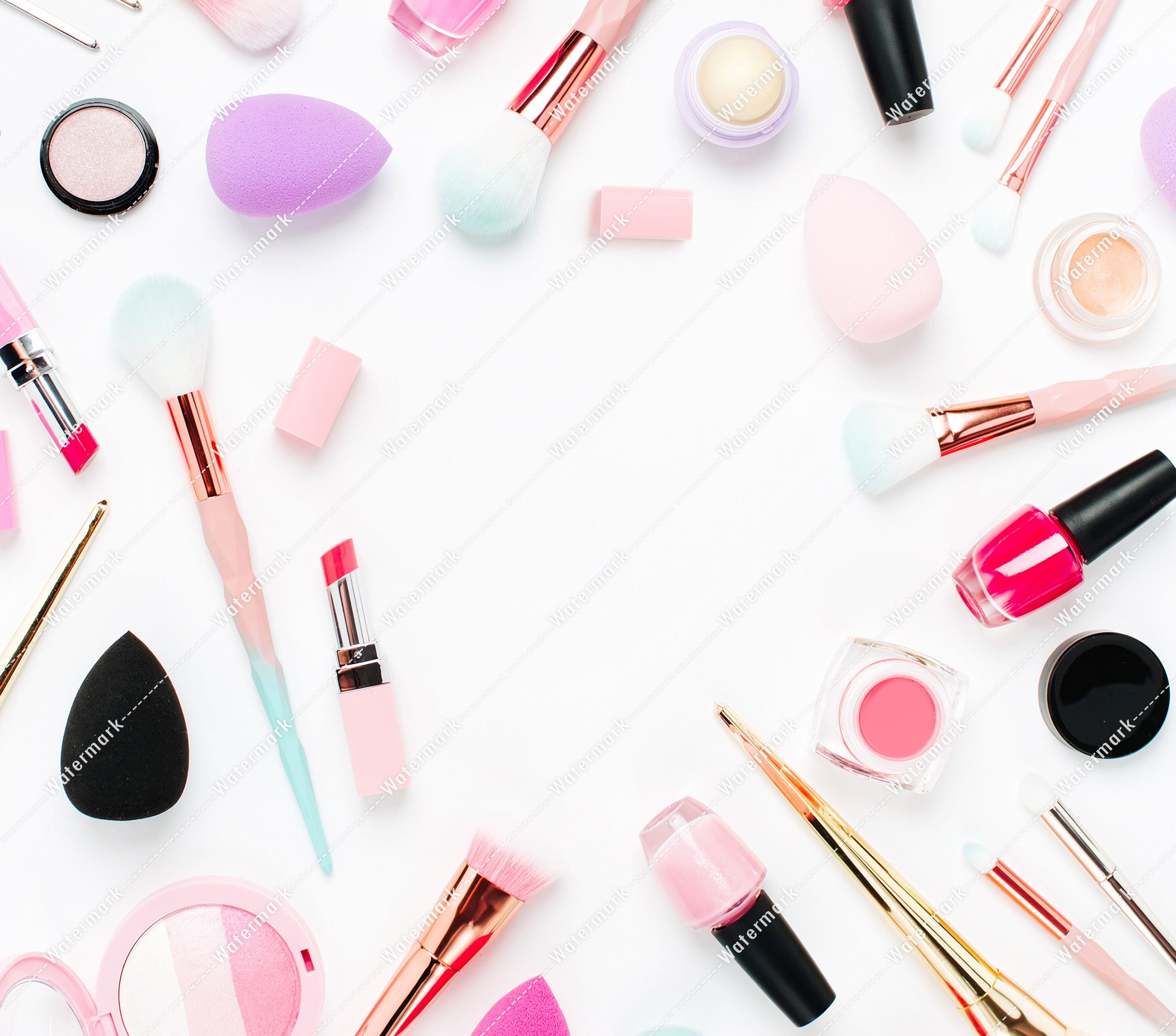 Makeup Materials Design for Tumbler, PNG Image, Beauty Makeup Artist ...