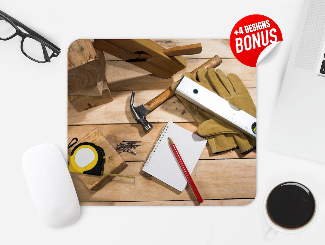 Carpenter Mouse Pad Sublimation Design, Carpenter Tools Computer Mouse ...