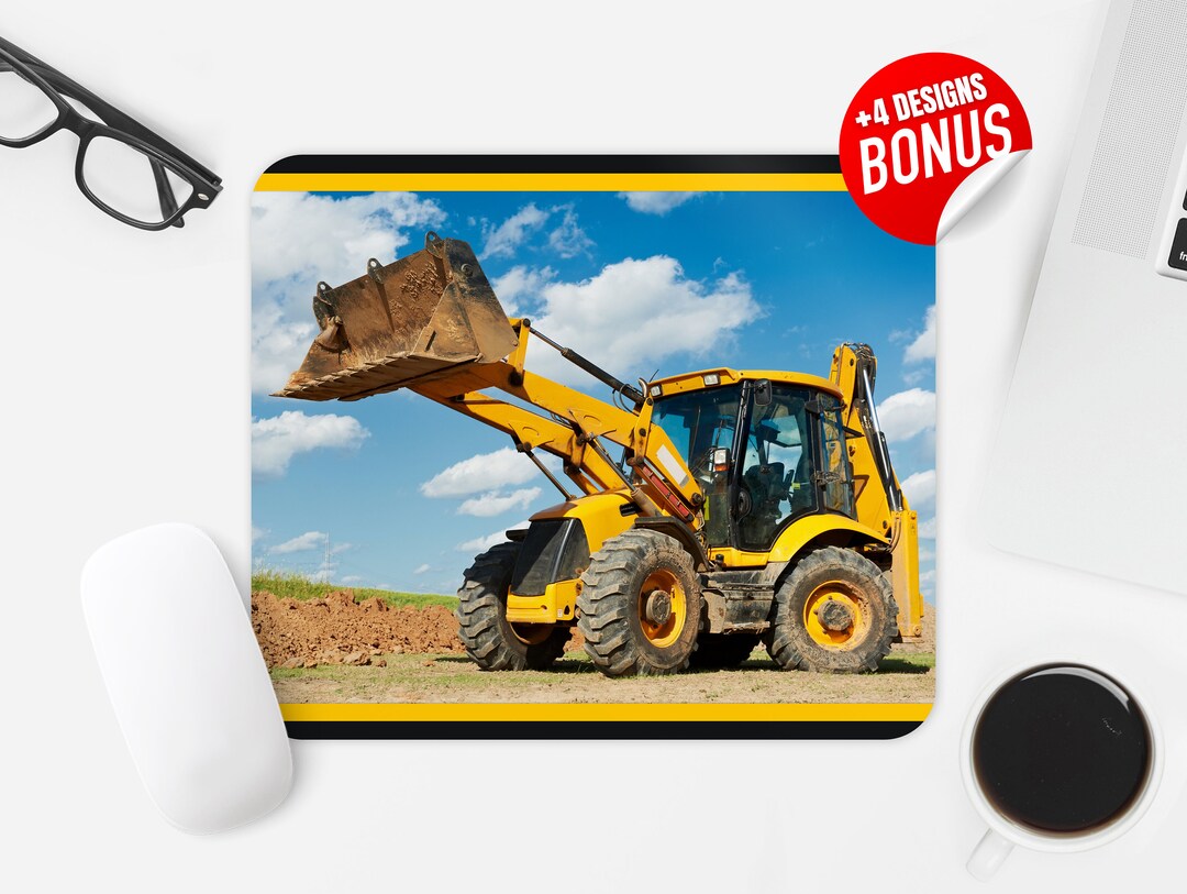 Backhoe Mouse Pad Sublimation Design, Construction Mining Computer ...