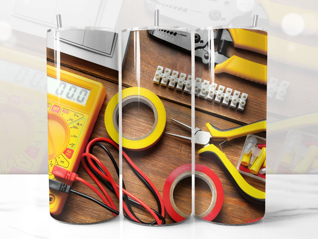 Electrician Design for Tumbler, Materials for Electricity Technician ...
