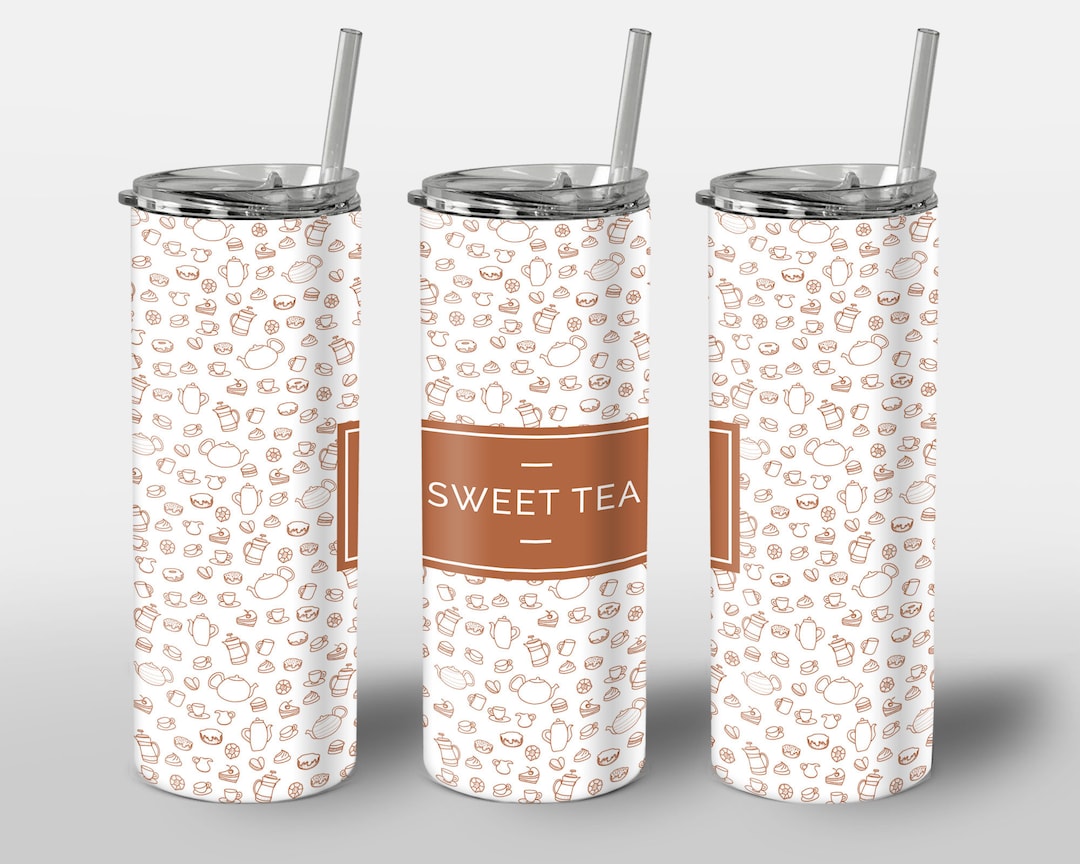 Sweet Tea Design for Tumbler, Sweet Tea Pattern Background Design ...