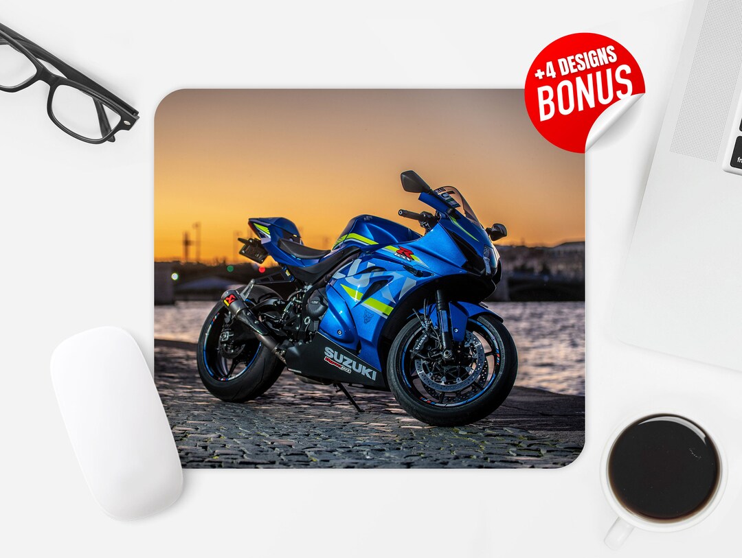Sport Motorcycle Mouse Pad Sublimation Design, Realistic Race Bike ...