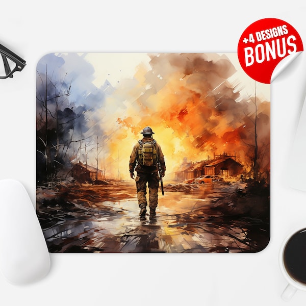 Firefighter Mouse Pad - Etsy